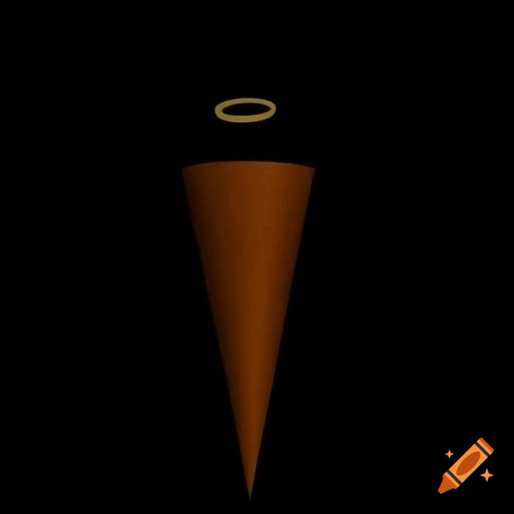 Minimalist chocolate-coated cone with a golden crown symbolizing ...