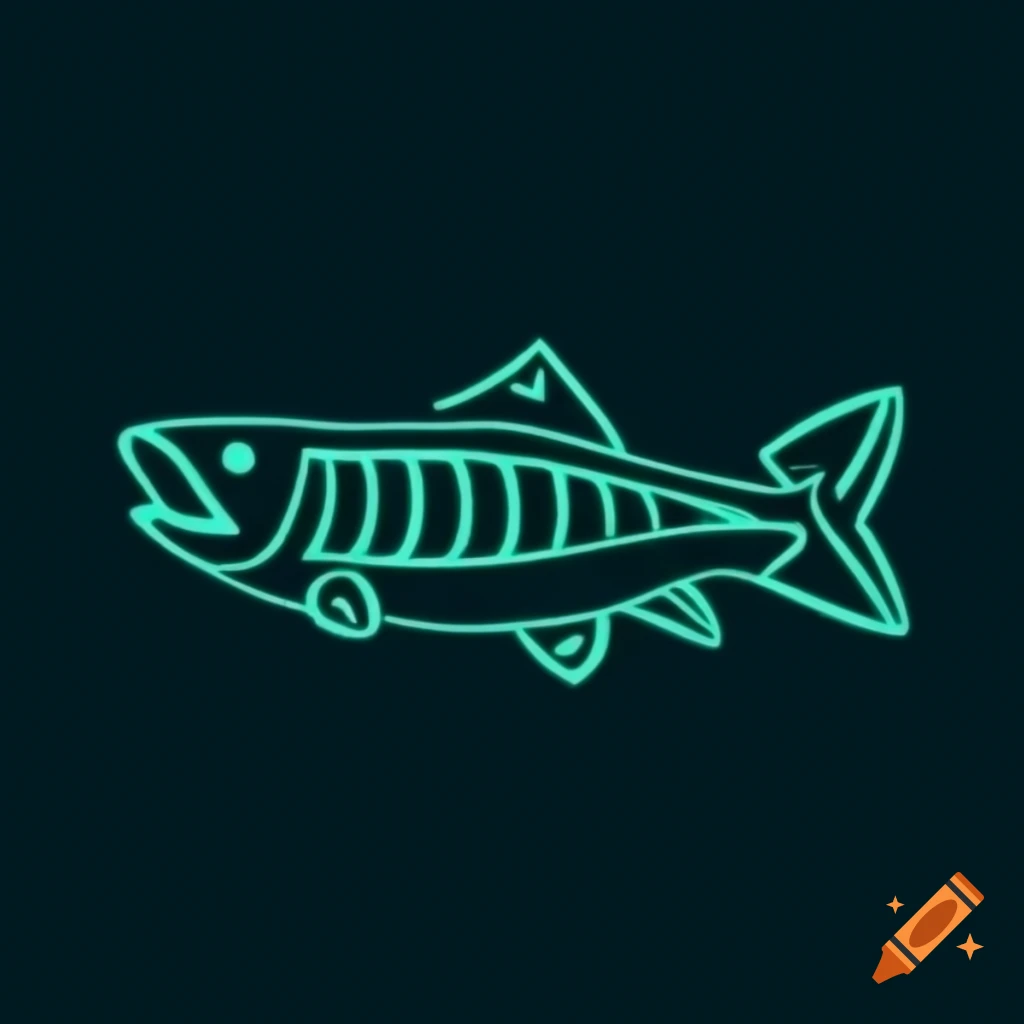 Trout depicted in ancient Egyptian hieroglyphics style on Craiyon