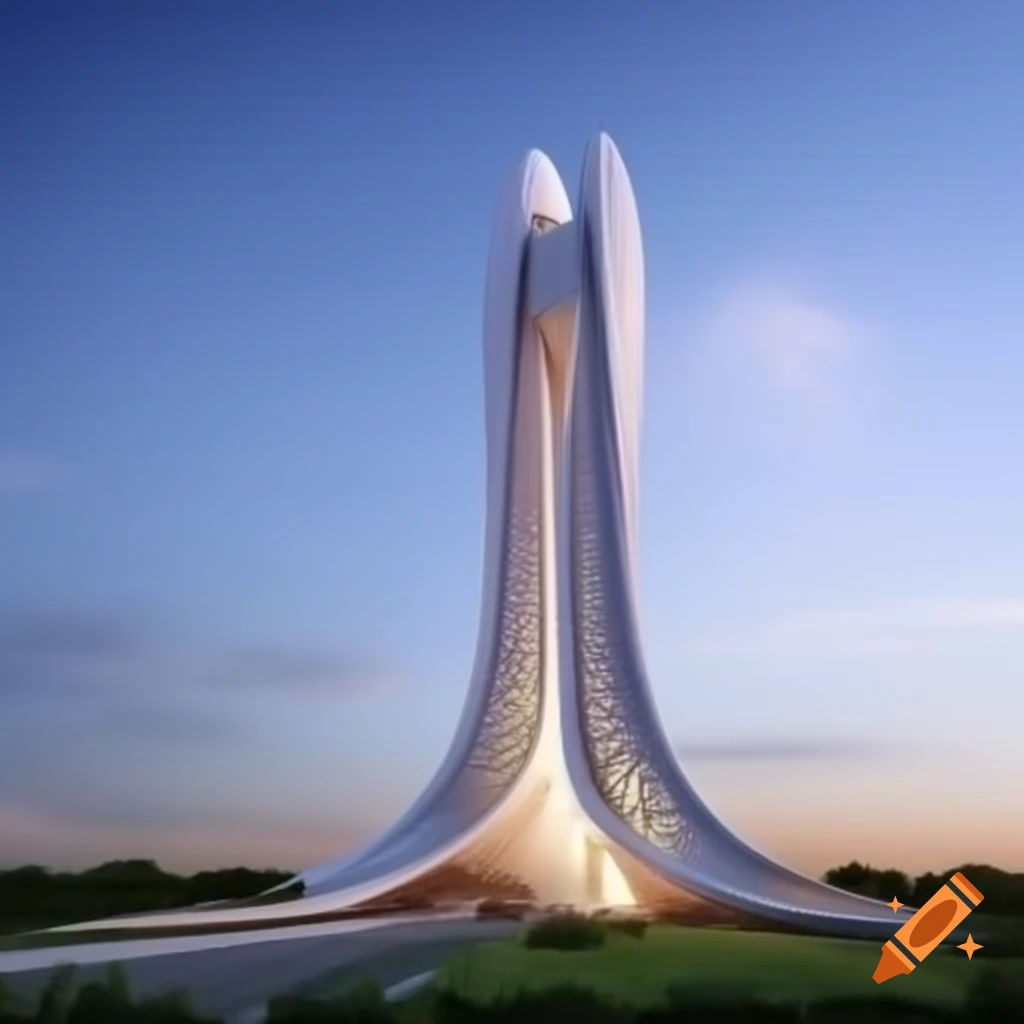 Futuristic architecture of ISRO building, ideal for LinkedIn cover on ...