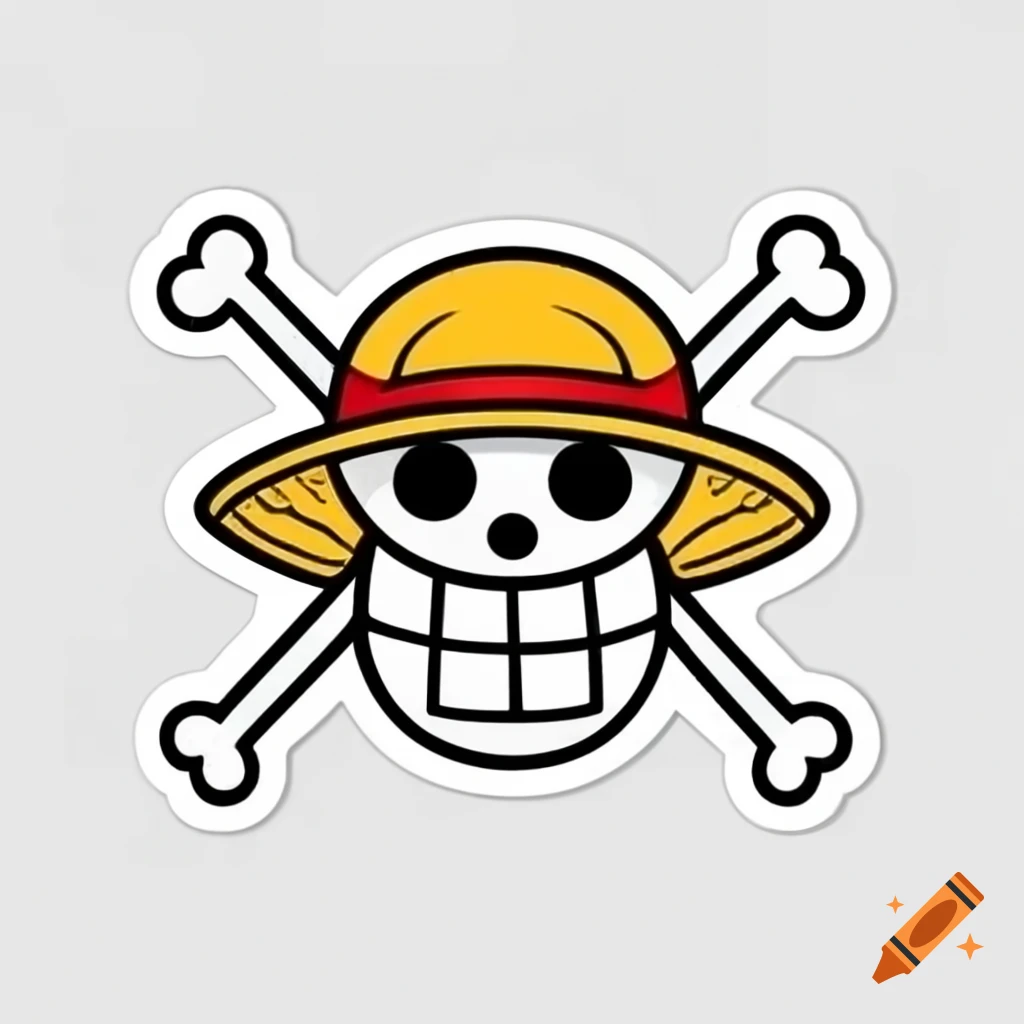 One Piece themed sticker featuring iconic characters on Craiyon