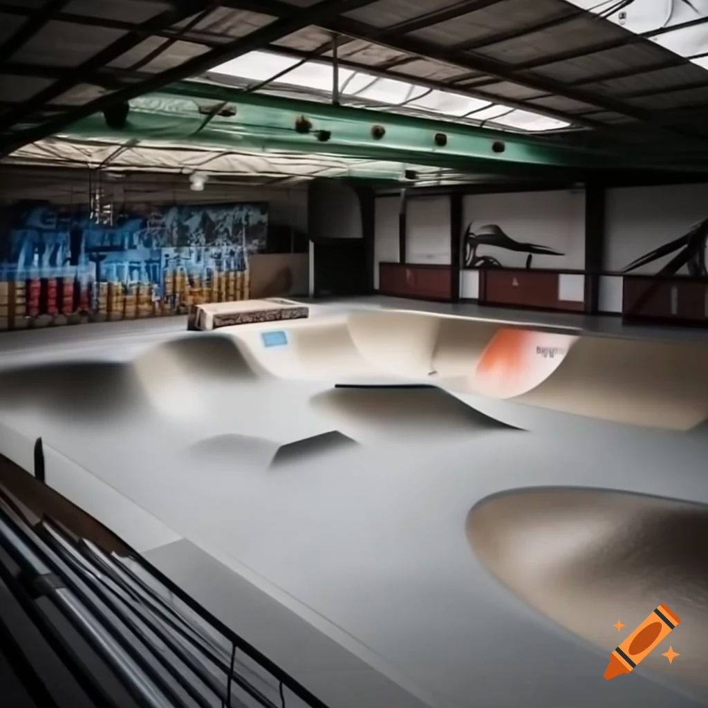 School with skiing slope, skatepark, graffiti area, and giant stage for ...