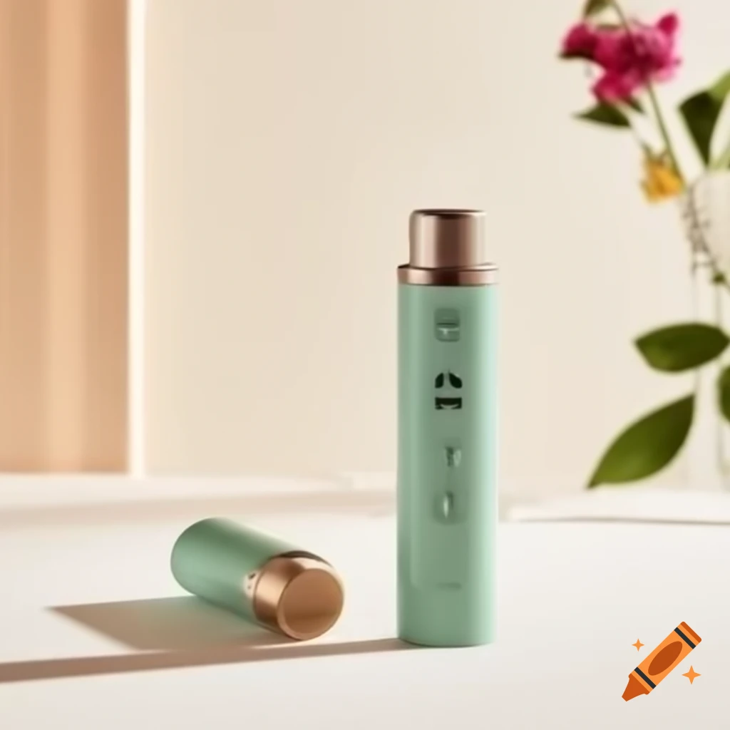 Modern herbal inhaler with luxurious pastel packaging symbolizing ...