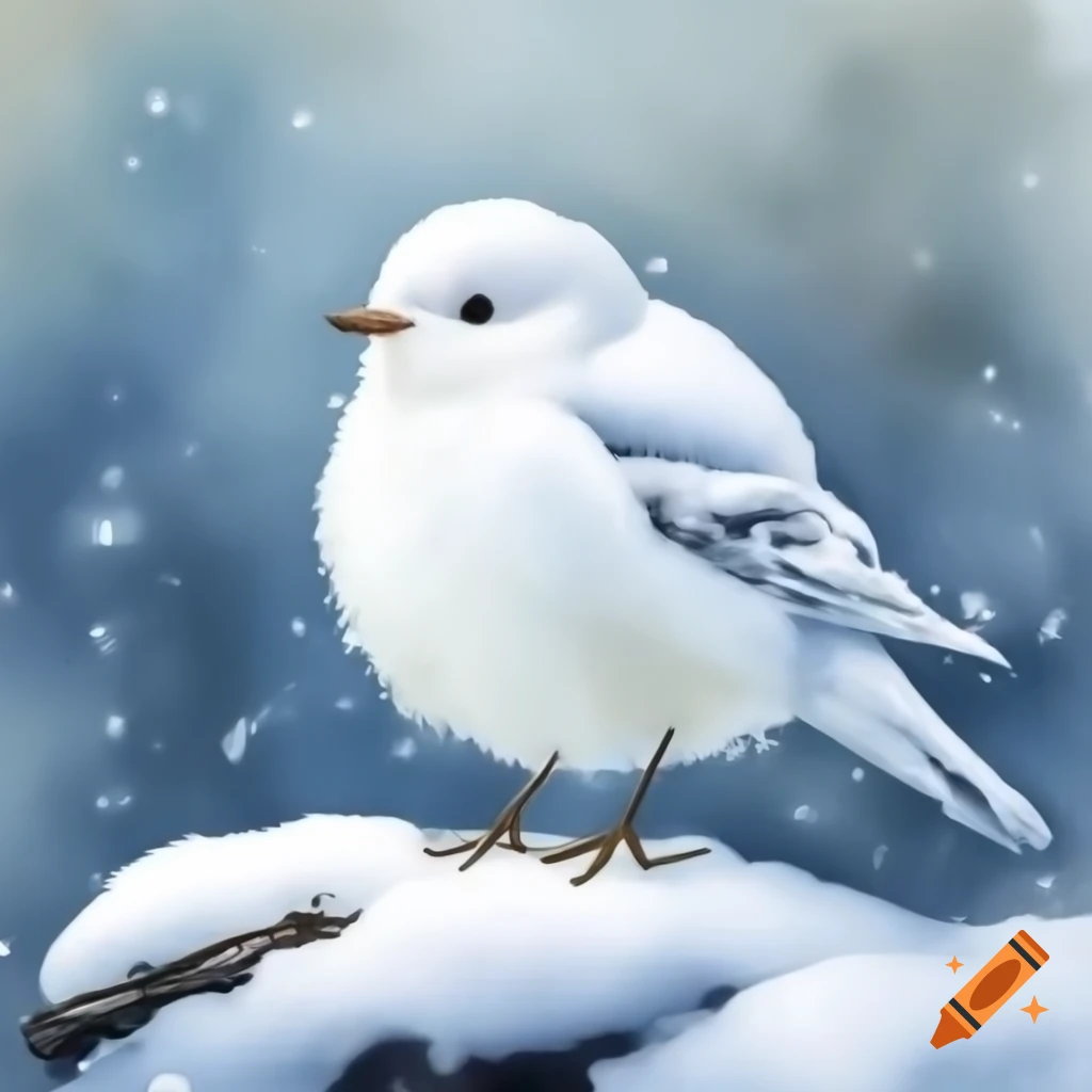 Snow white depicted in watercolor style on Craiyon