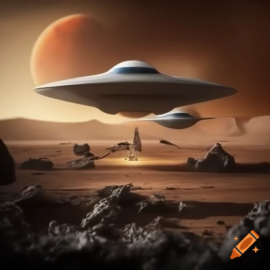 Ufo abducting 8 bit martian in pixel art style on Craiyon