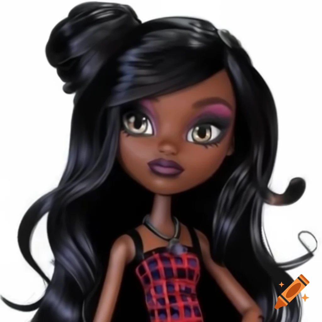Highly detailed 2D anime style character of a black girl from the 2010s ...