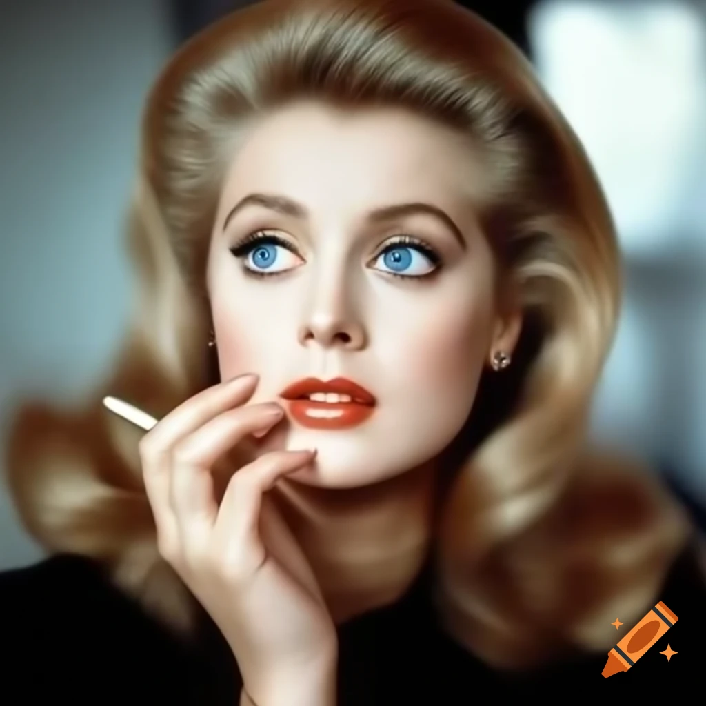 Hyper-realistic vintage photograph of charming European actress from ...