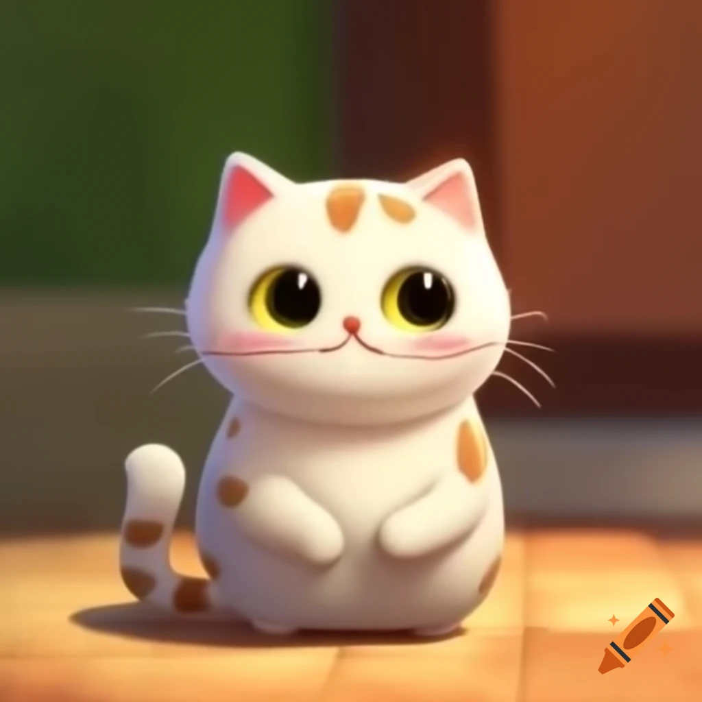 Cute cat in a playful pose on Craiyon