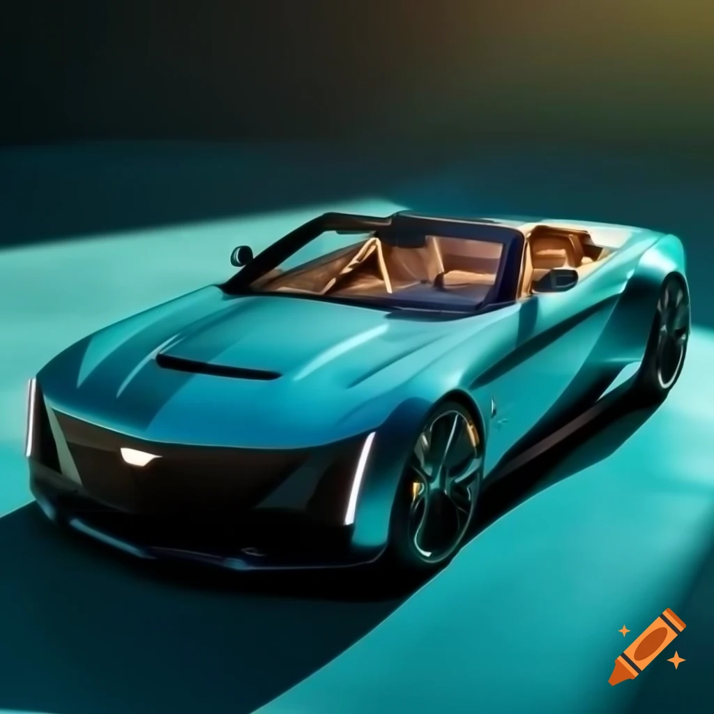 Glamorous teal cadillac sollei convertible concept showcasing curves ...
