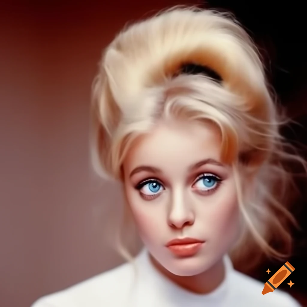 Hyper-realistic portrait of a beautiful european actress from 1963 with ...
