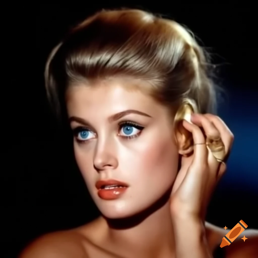 Hyper-realistic portrait of a beautiful european actress from 1963 with ...