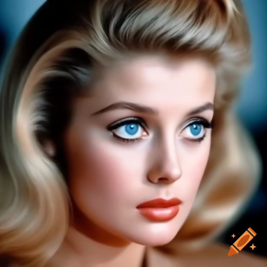 Hyper-realistic portrait of a beautiful european actress from 1963 with ...