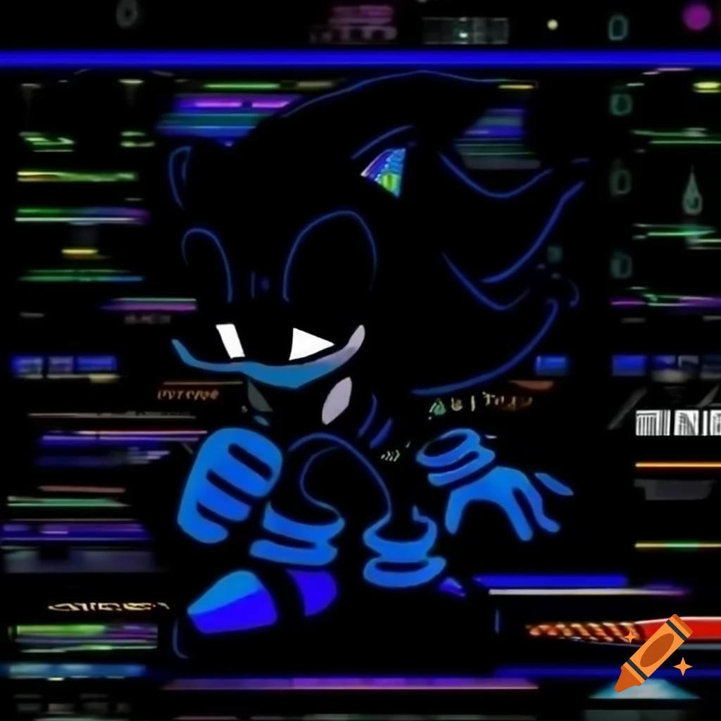 Edgy Sonic.EXE character formed from floppy disk history and digital ...