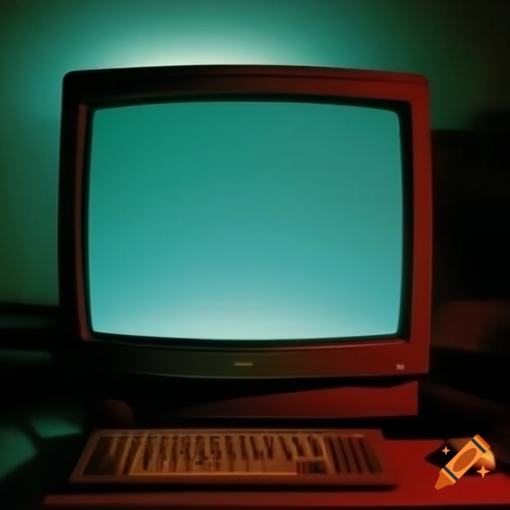 Blank computer screen with CRT filter displaying the word Trinity on ...