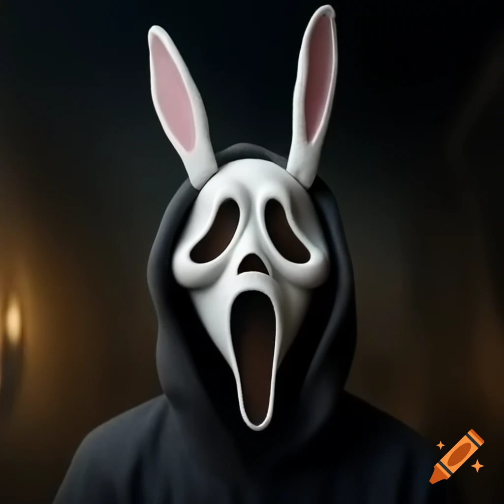 Bunny mask from the purge styled as ghost face scream on Craiyon