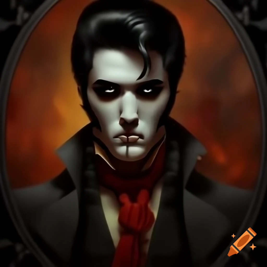 Southern gothic painting featuring elvis presley on Craiyon