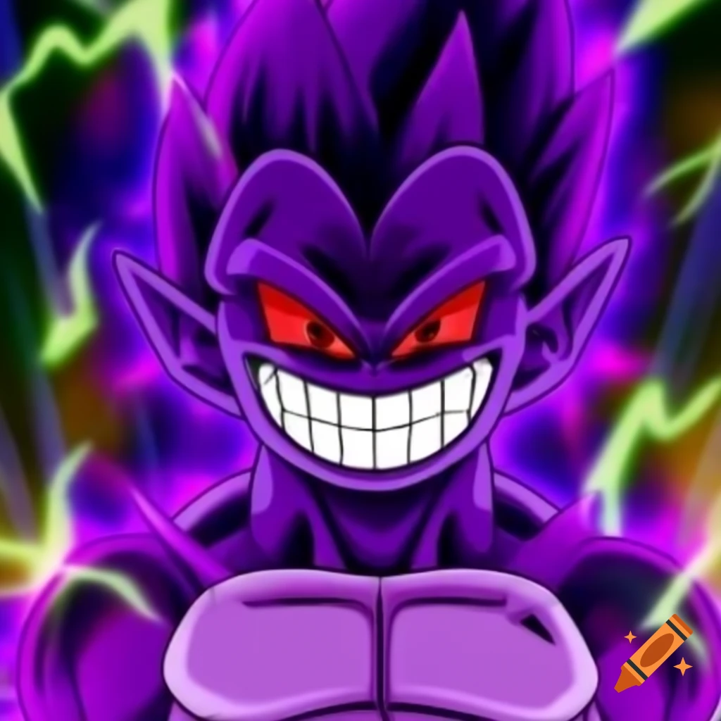 Fusion of Gengar from Pokemon and Vegeta from Dragon Ball on Craiyon