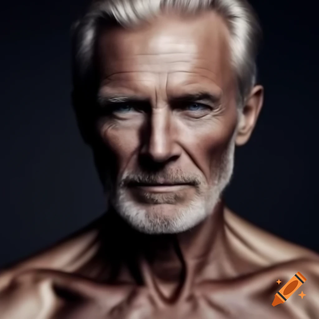 Powerful portrait of a mature man embodying masculinity in photography ...