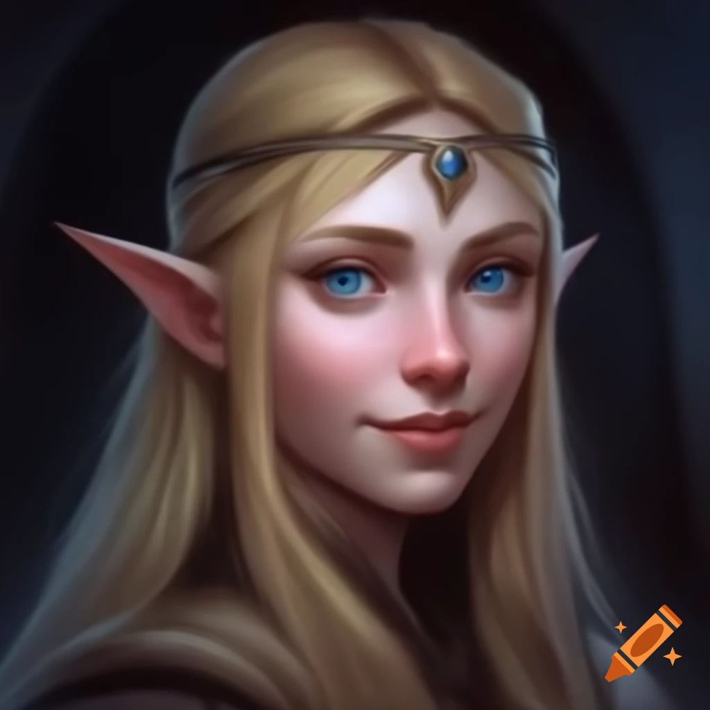 Serene medieval croatian priestess with blonde hair and dove, inviting ...