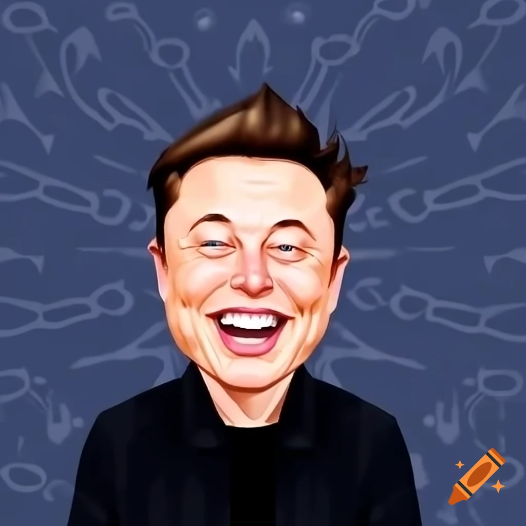 Elon musk laughing on Craiyon