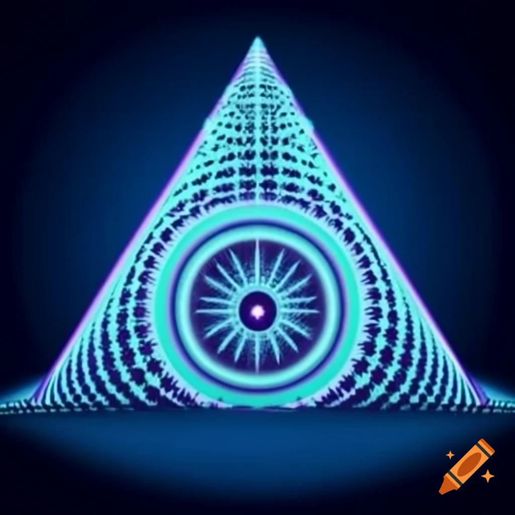 Mesmerizing illusion of spinning wheel transforming into pyramid with ...