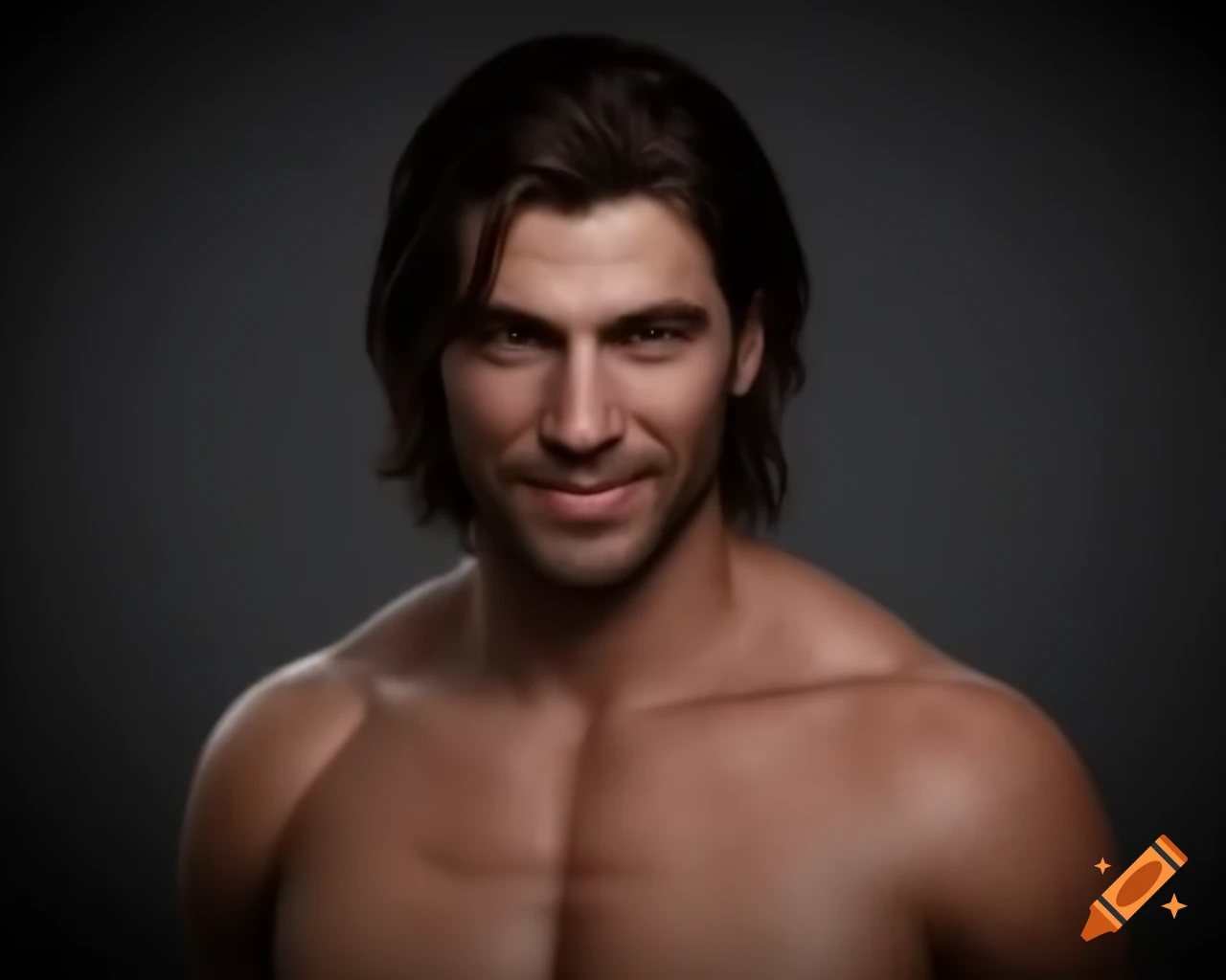 Tall man with dark brown short hair and confident smile standing in ...