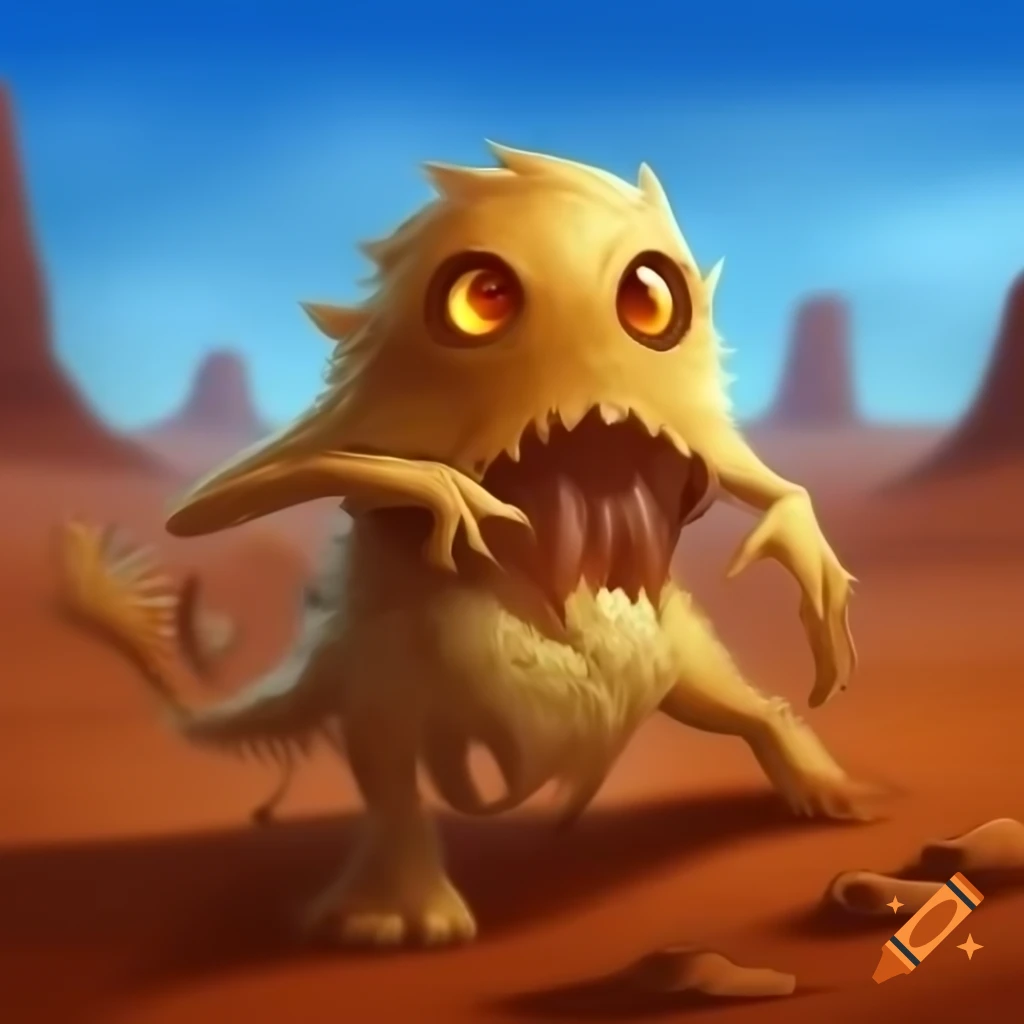 Fantasy RPG sand creature Sabline, semi-humanoid and fluid form on Craiyon