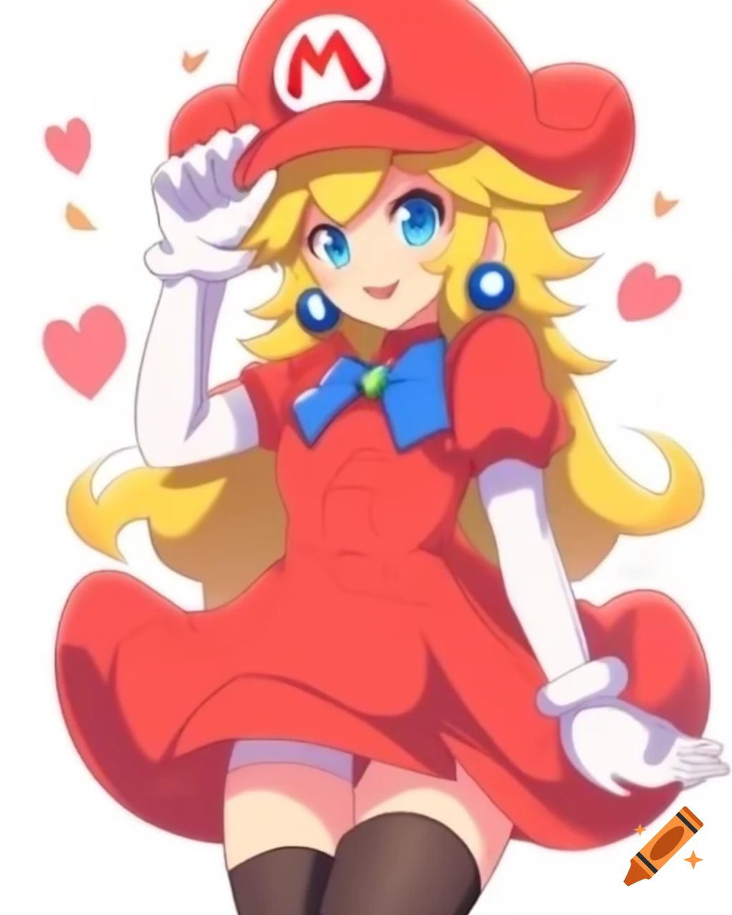 Anime character inspired by mario on Craiyon