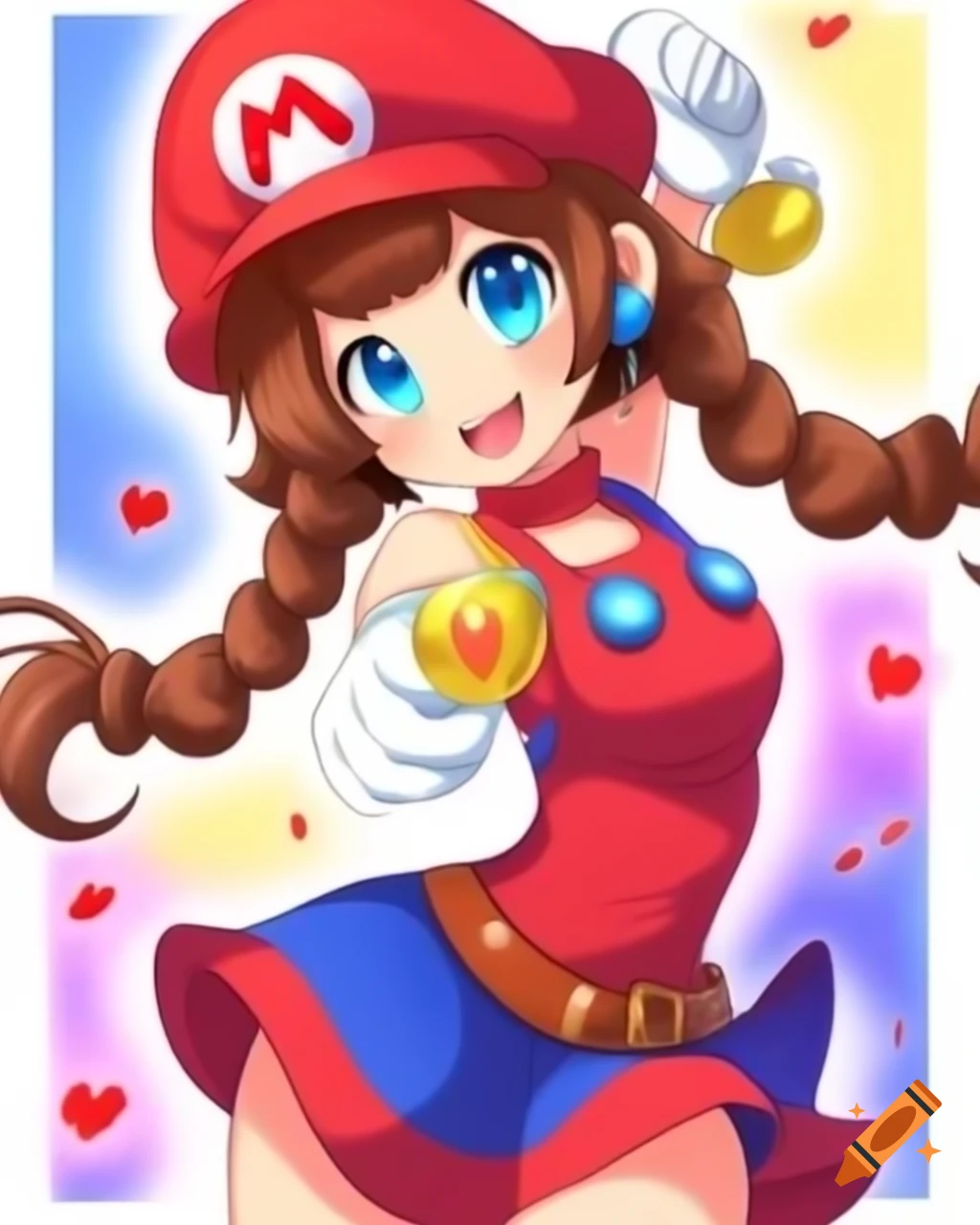 Anime character inspired by mario on Craiyon