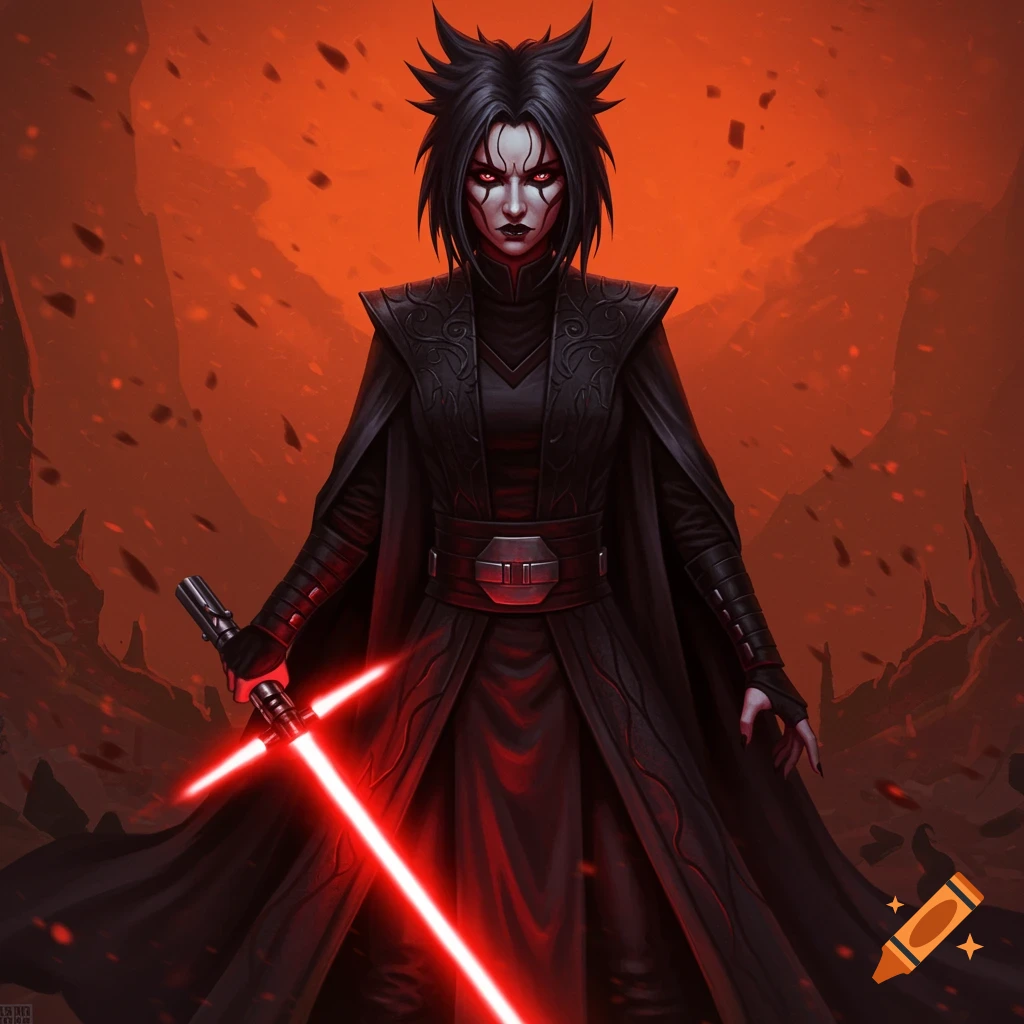 Female Sith character on Craiyon