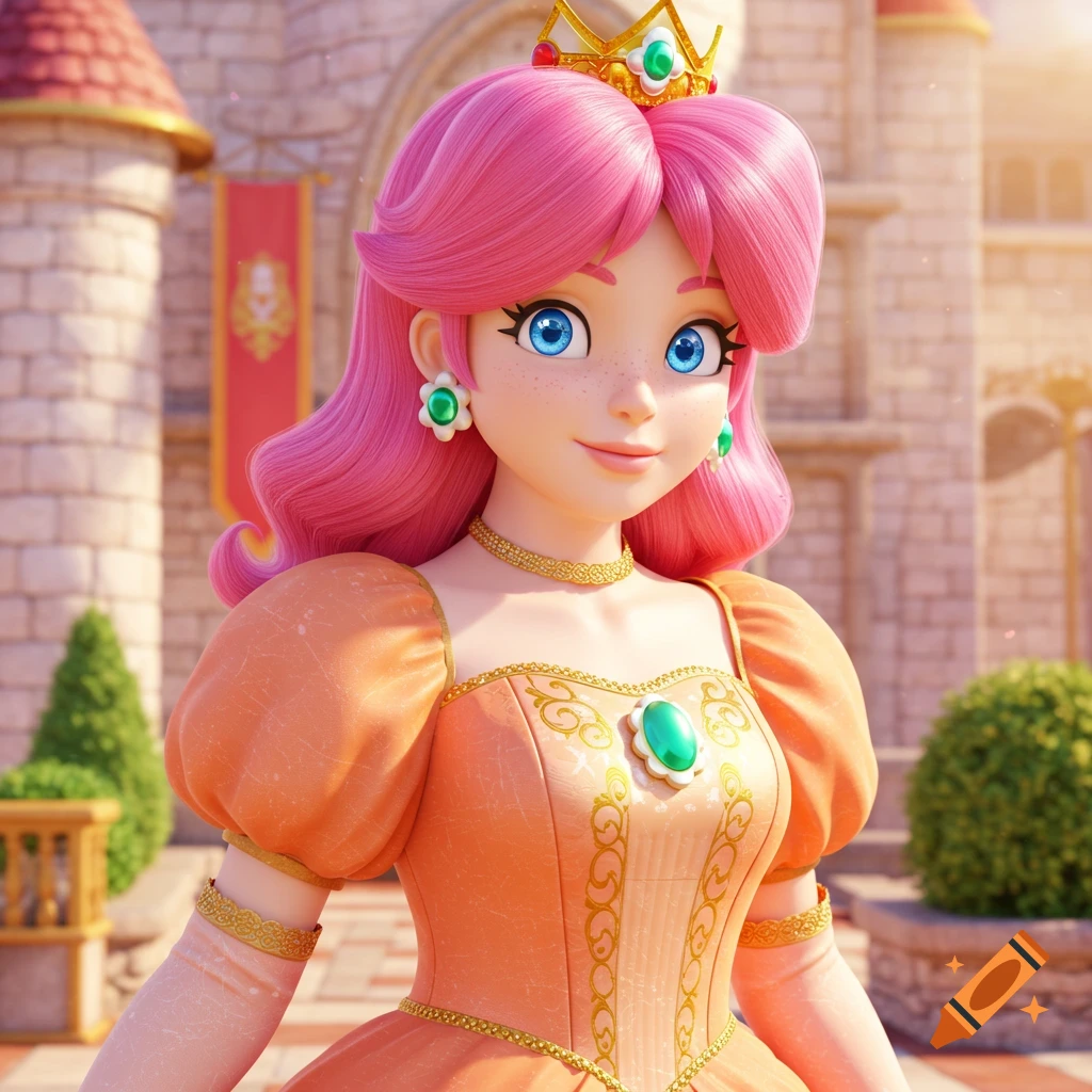 Princess Daisy illustration on Craiyon
