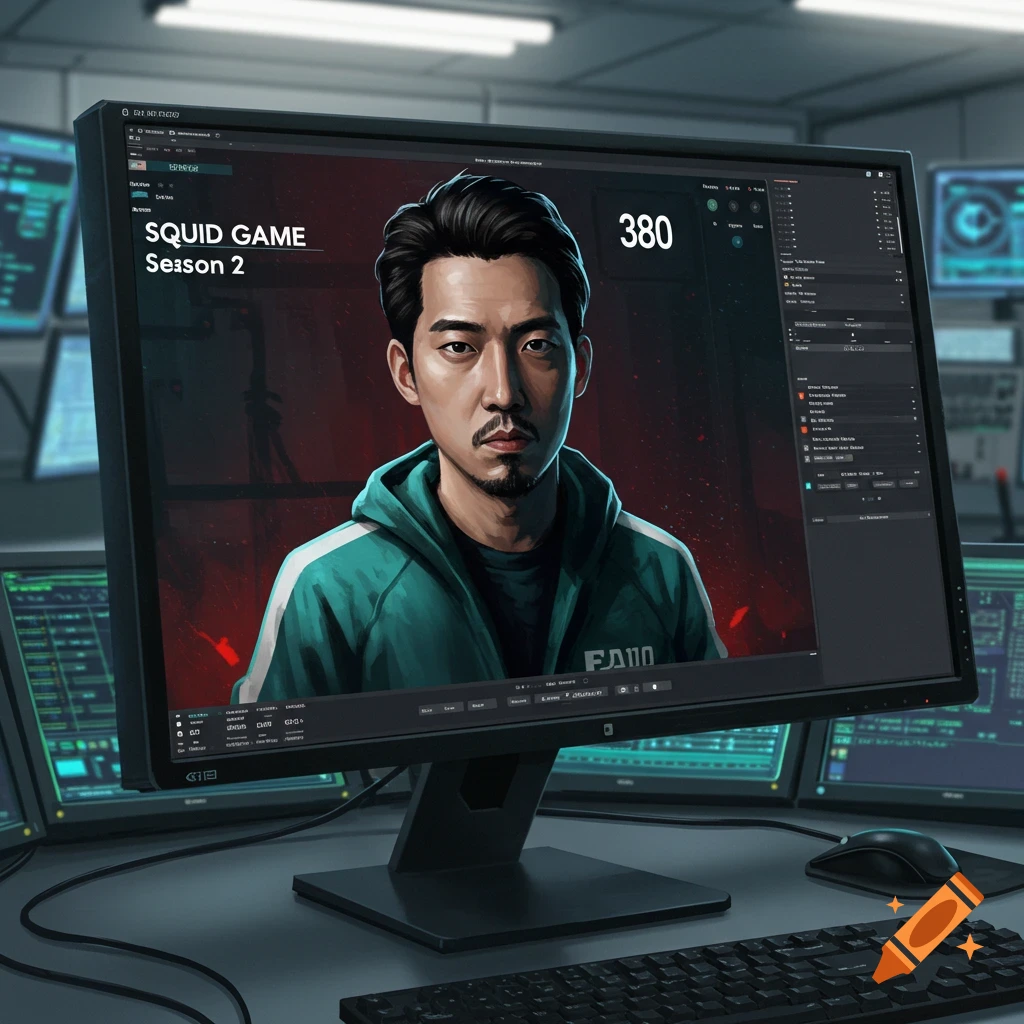 Squid Game images created on Craiyon