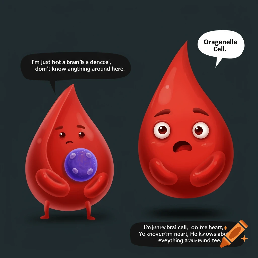 Blood Cells Cartoon Red