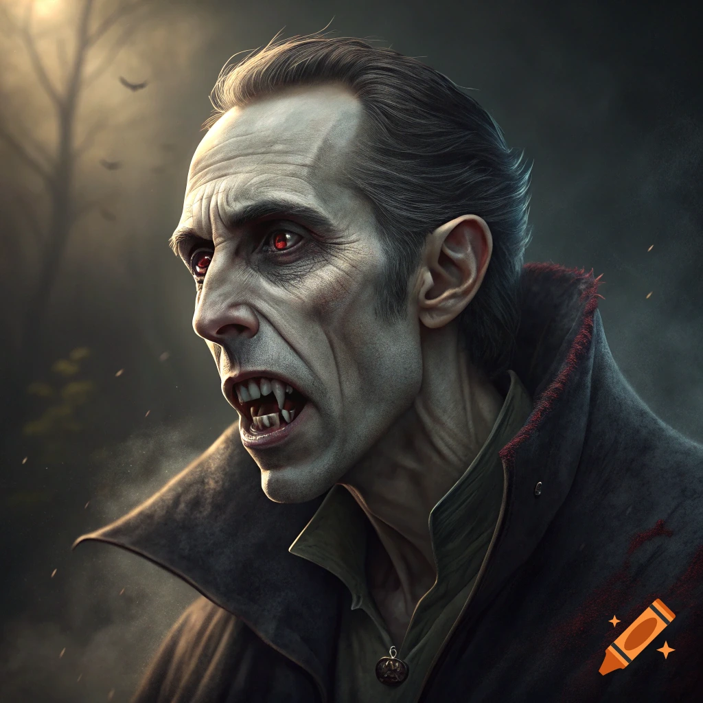 Nicolas Cage as a slimy vampire creature on Craiyon