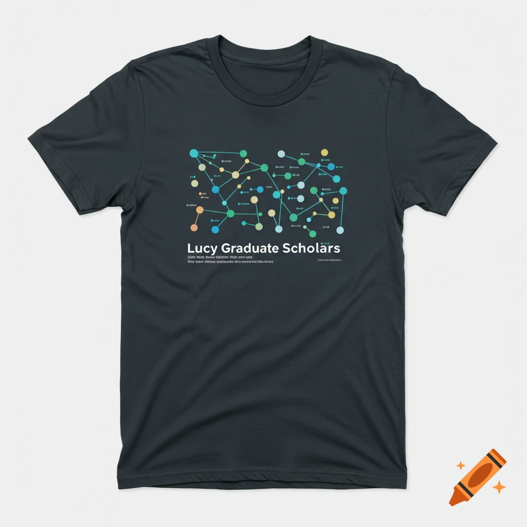 T-shirt design for Lucy Graduate Scholars featuring networks, data, and ...