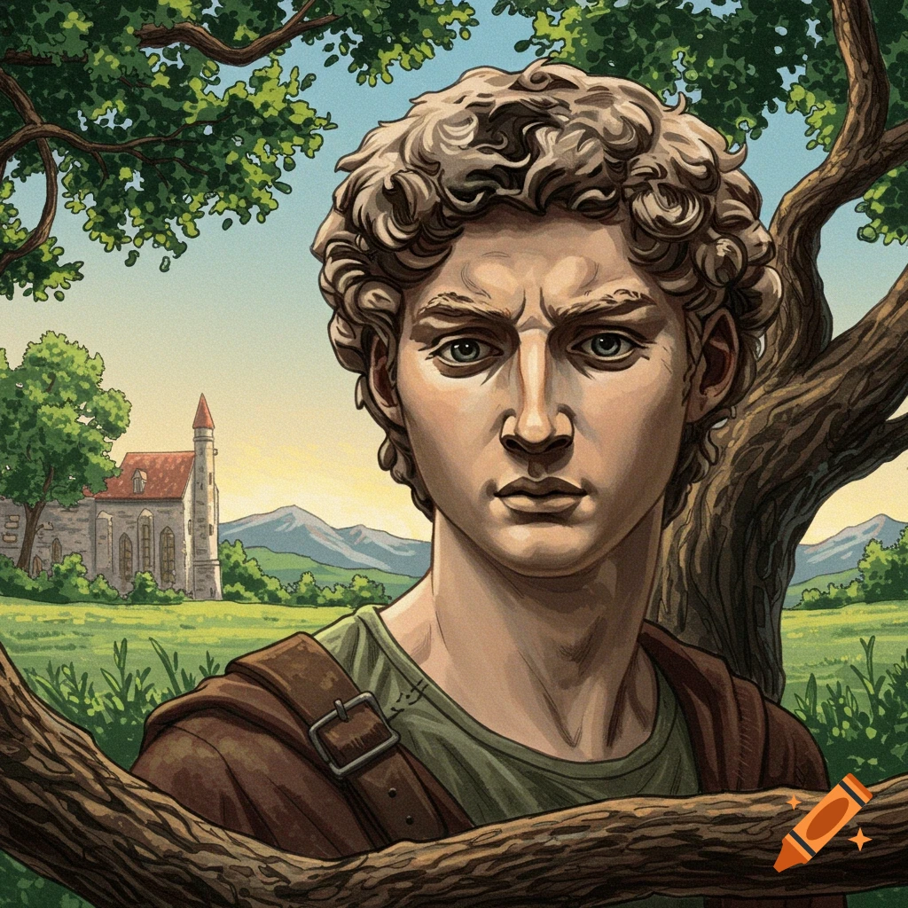 David poem stanza 6 illustration on Craiyon