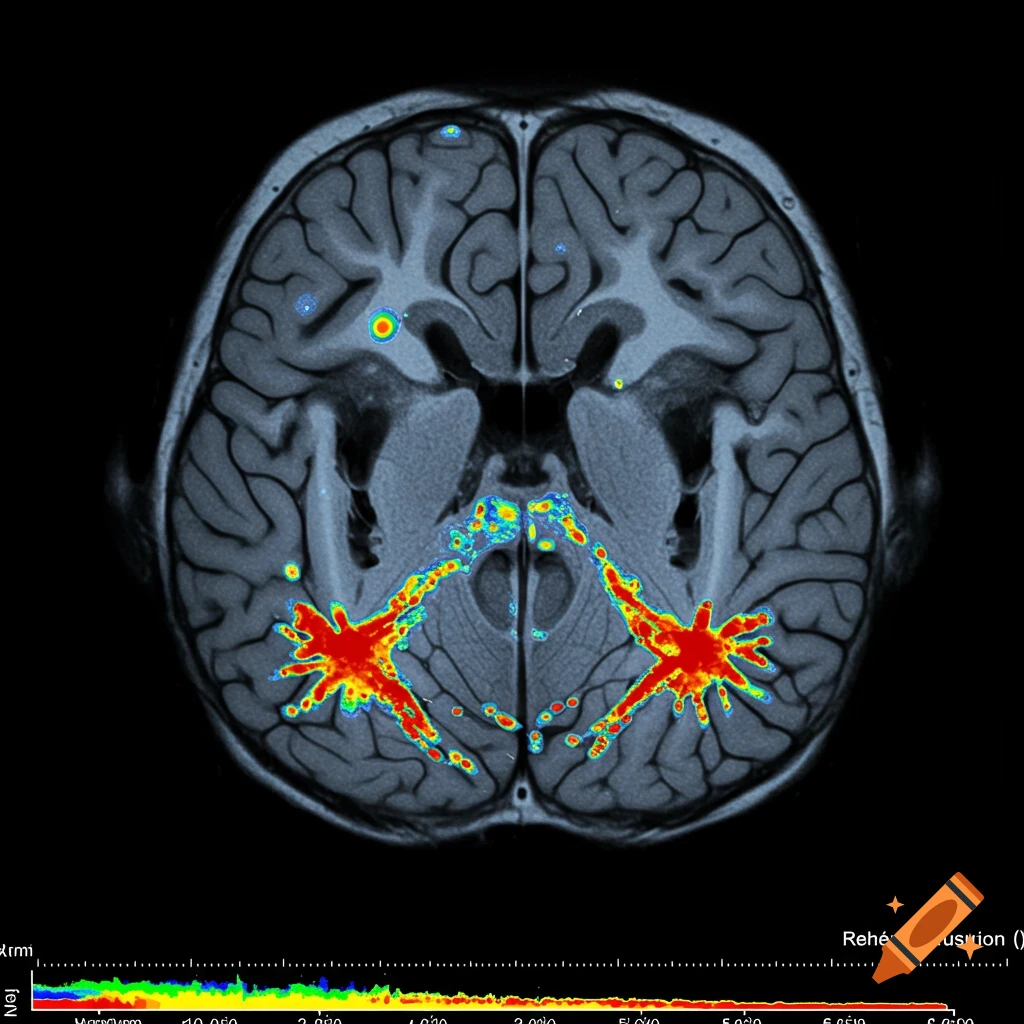 FMRI image of a rhesus monkey brain during REM sleep on Craiyon