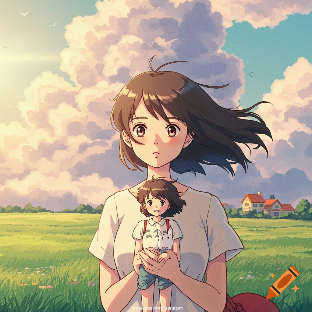 Studio Ghibli-style anime art with soft pastel colors on Craiyon