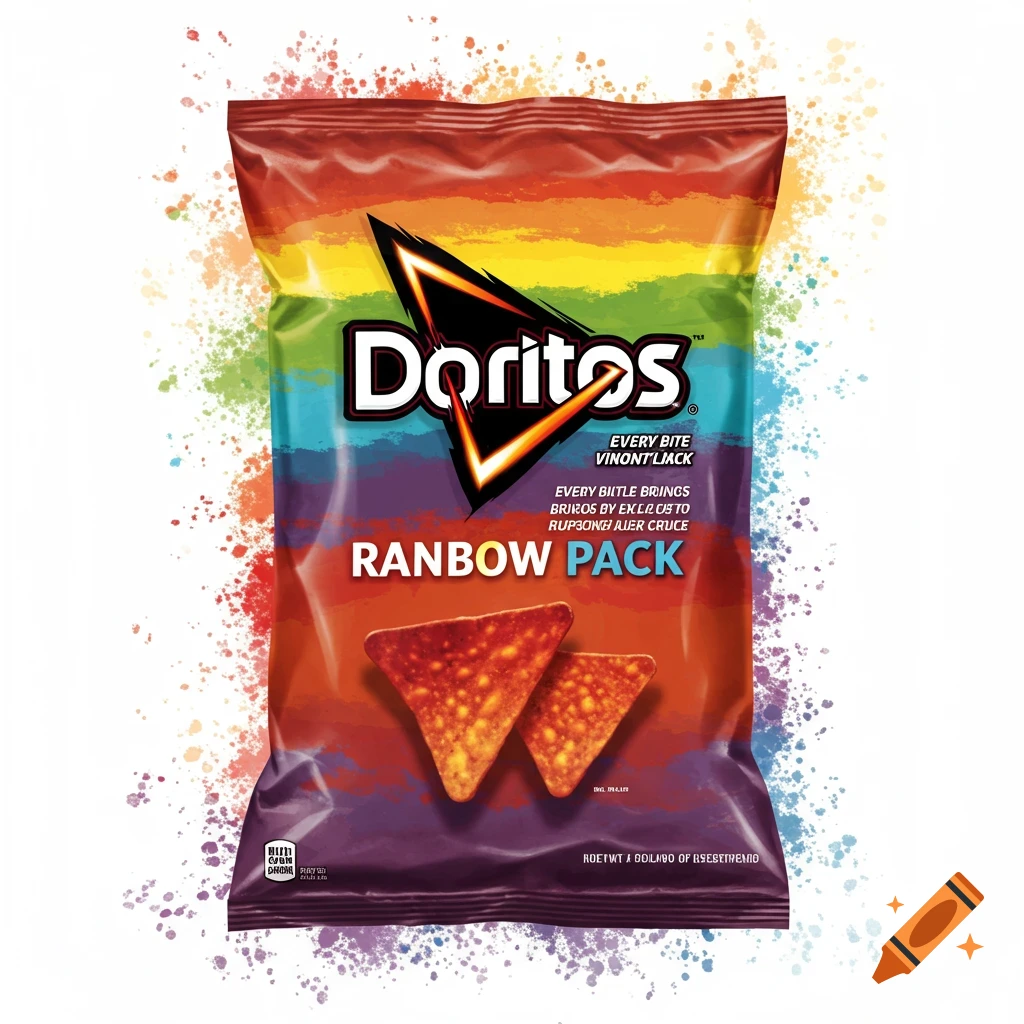 Doritos Rainbow Pack chips on Craiyon