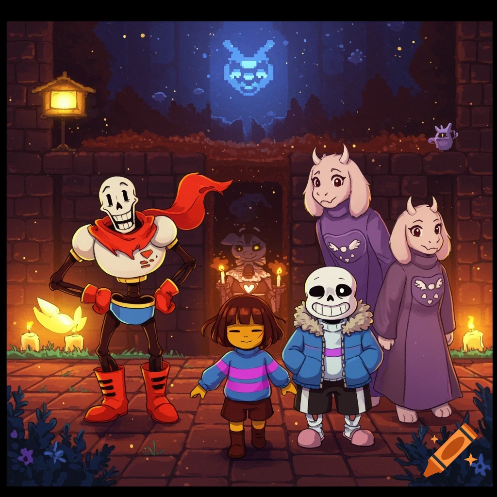 Undertale game artwork or screenshot, style unsure, likely pixel art or ...