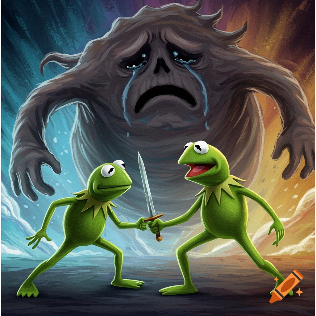 Kermit the Frog robs a Starbucks for a Stanley cup drinking vessel ...