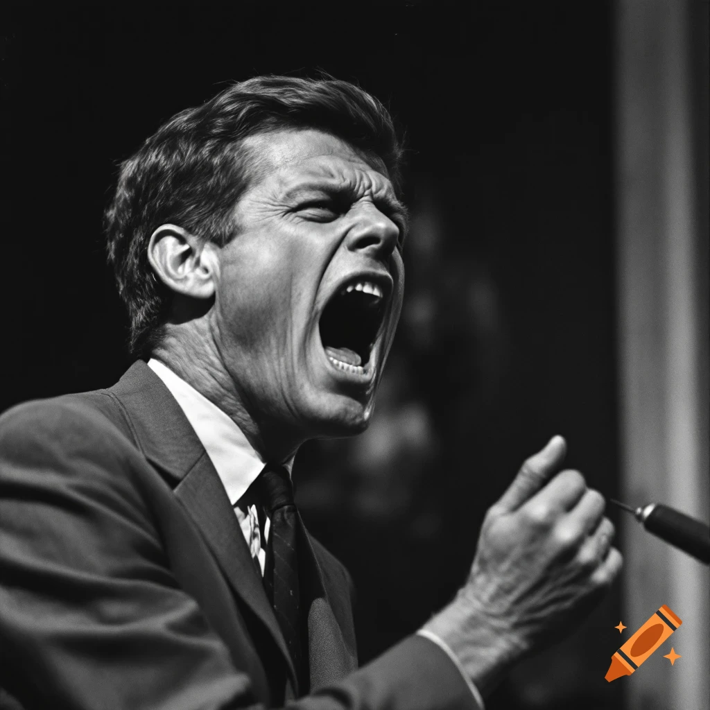 Robert F. Kennedy Jr. yelling on Craiyon