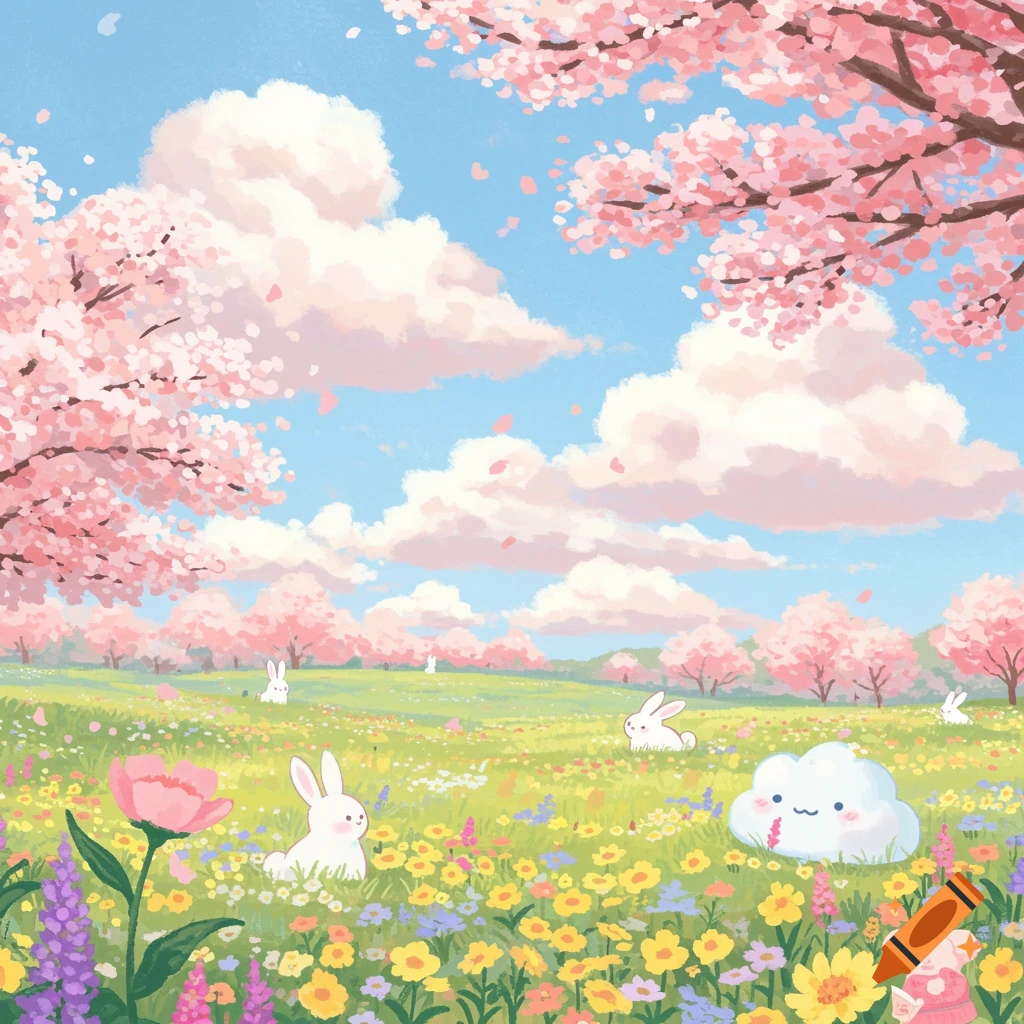 Cute aesthetic picture for April on Craiyon