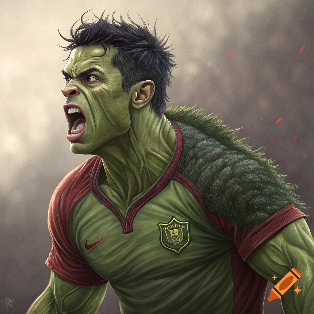 Monster with features of Ronaldo Nazario, Mesut Ozil, alien brain ...