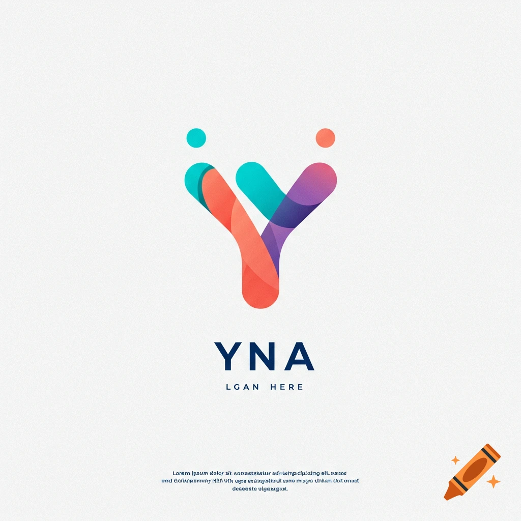 Abstract logo with colorful overlapping shapes forming a symbol ...