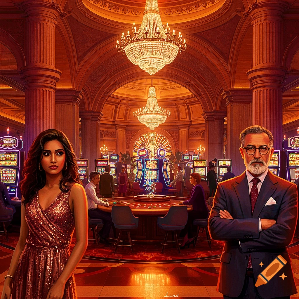 Casino interior on Craiyon