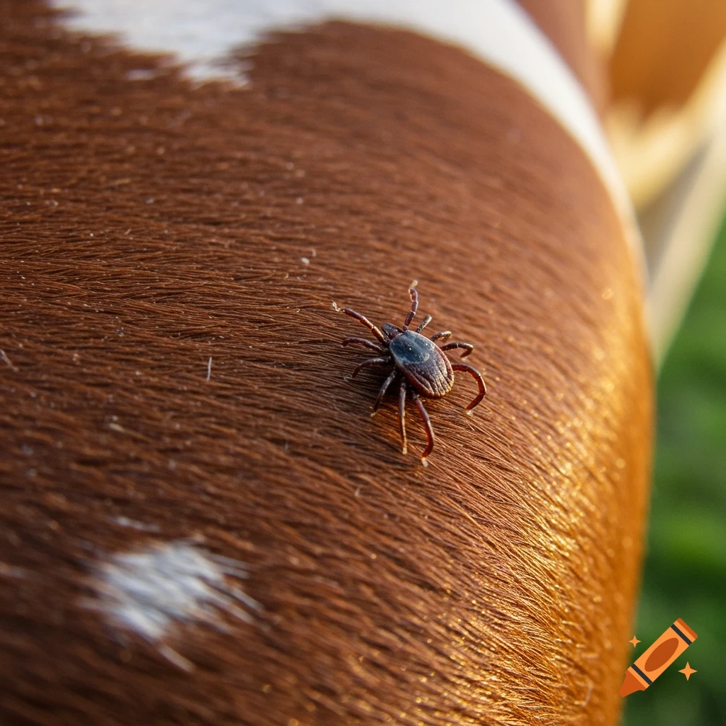 Close-up of tweezers removing a tick from human skin. on Craiyon