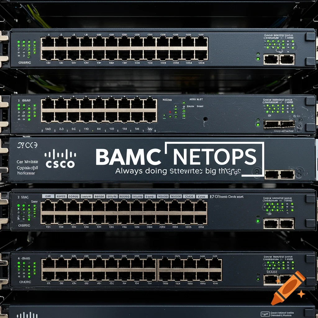 Cisco network workcenter logo with switches and BAMC NETOPS text ...