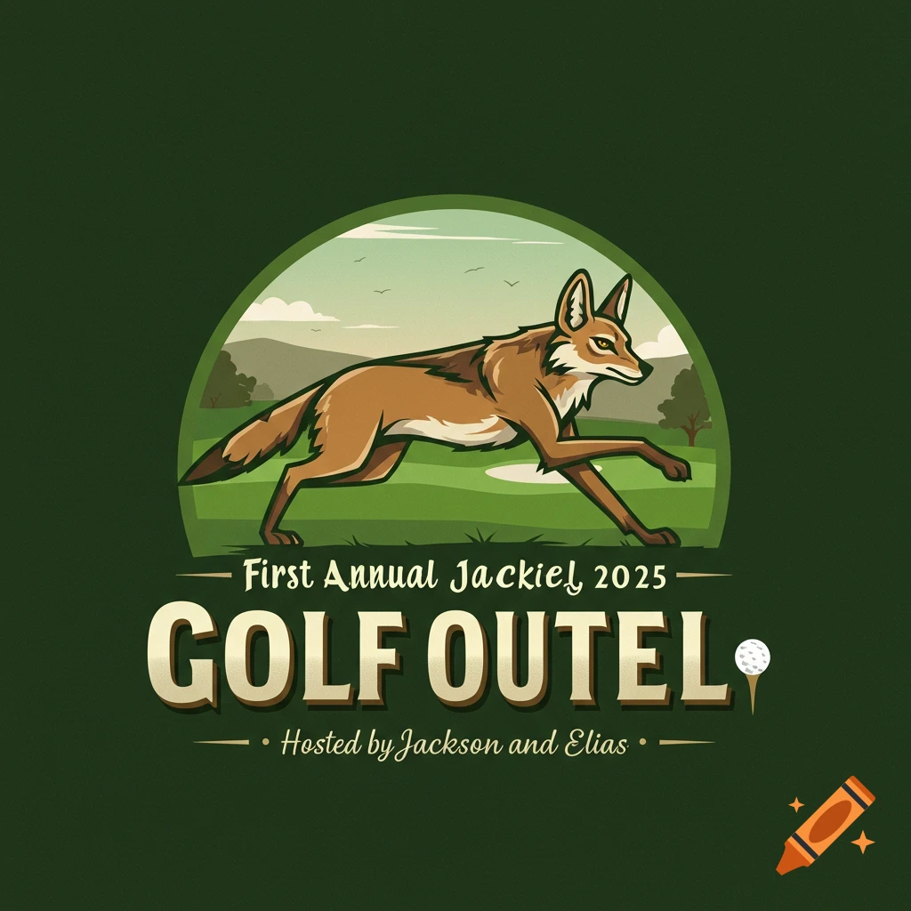 Jackal logo on a golf course for the First Annual Jackel Golf Outing ...