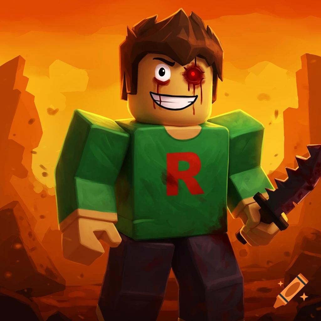 YouTube thumbnail with blocky Roblox characters inspired by Squid Game ...