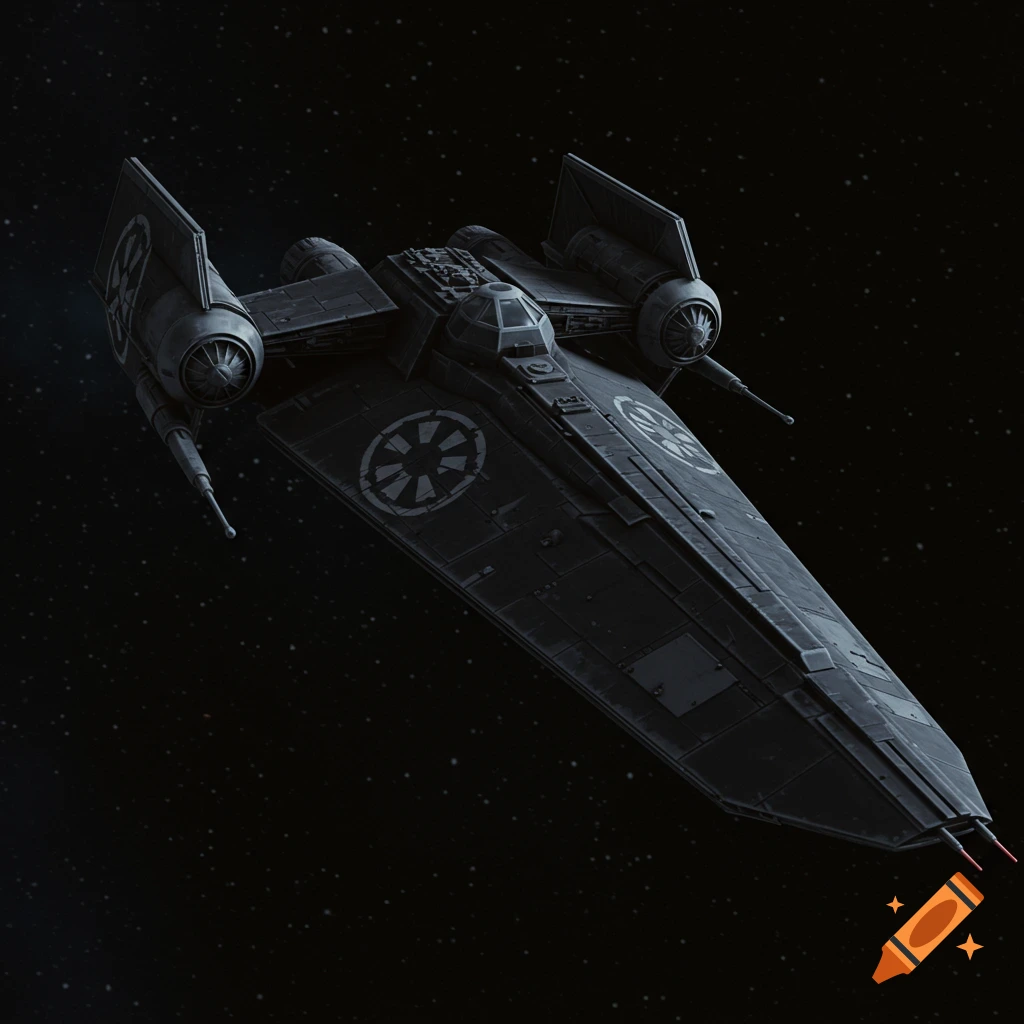 Alpha-class Xg-1 Star Wing with Imperial symbol on Craiyon